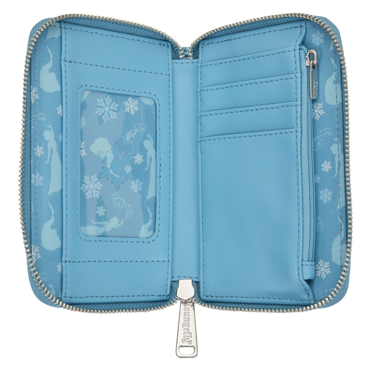 Frozen Princess Elsa Glitter Sequin Zip Around Wallet