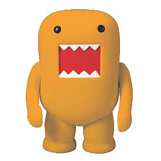 Domo Tangerine Orange Flocked 4-Inch Vinyl Figure