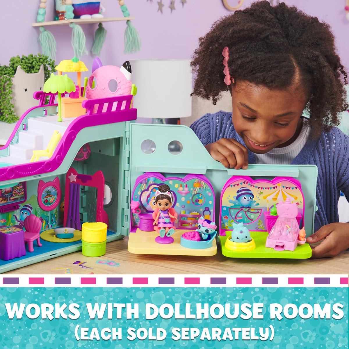 Gabby's Dollhouse MerCat's Seaside Spa Room Playset