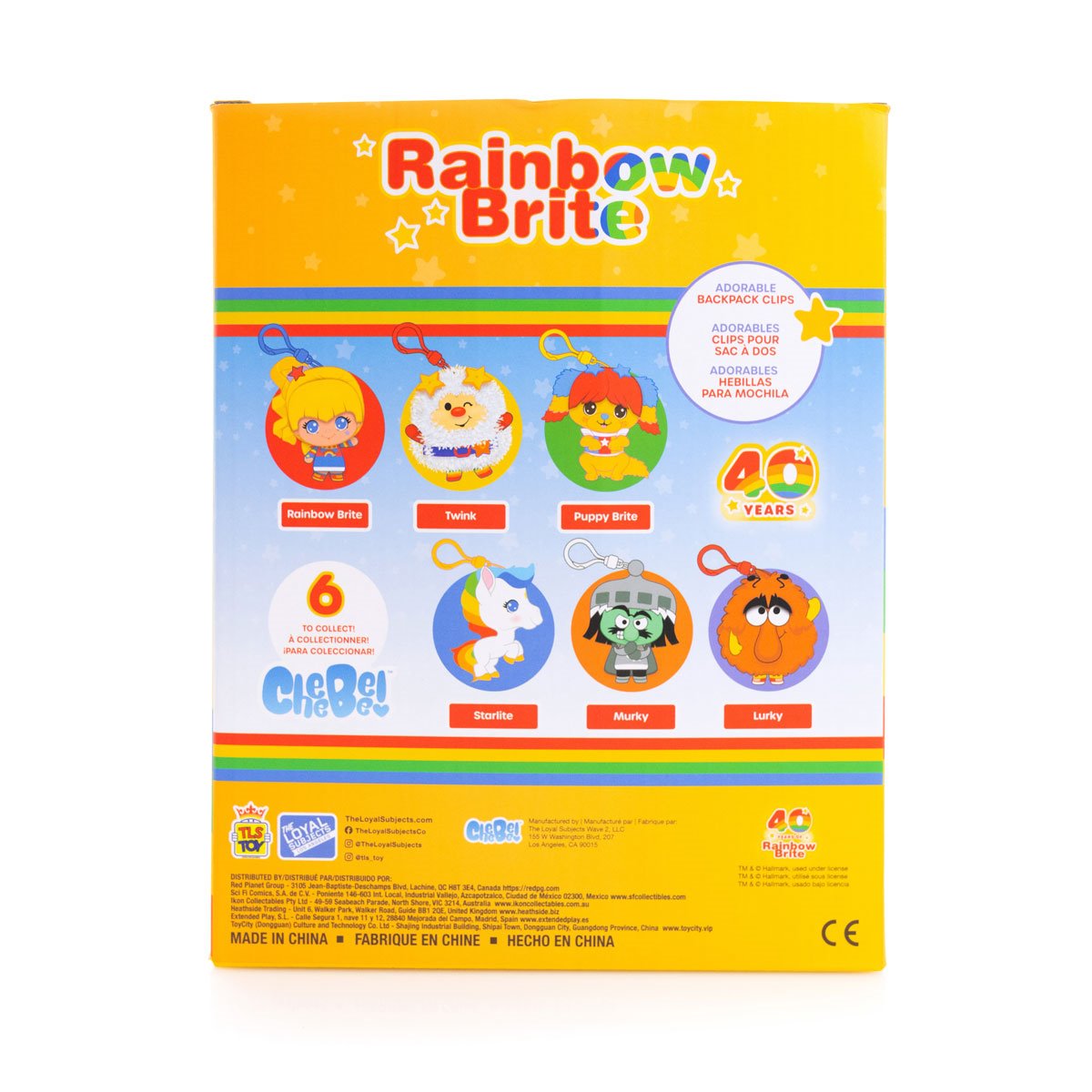 Rainbow Brite 2 1/2-Inch CheeBee Key Chain Blind Bag Random 6-Pack