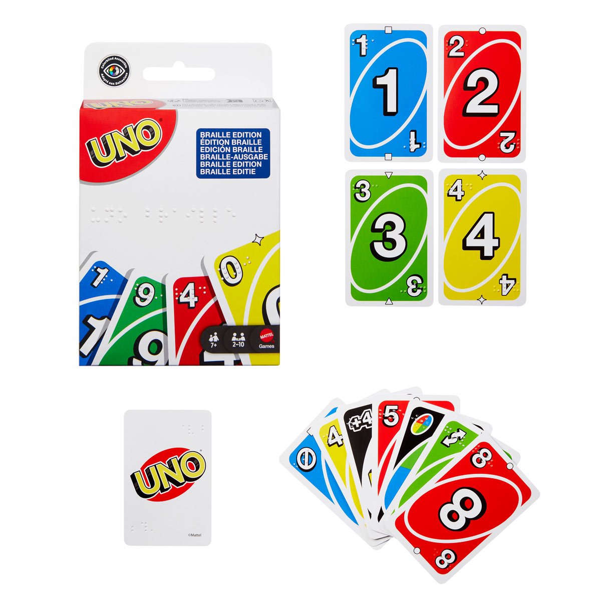 UNO Braille Card Game - Entertainment Earth