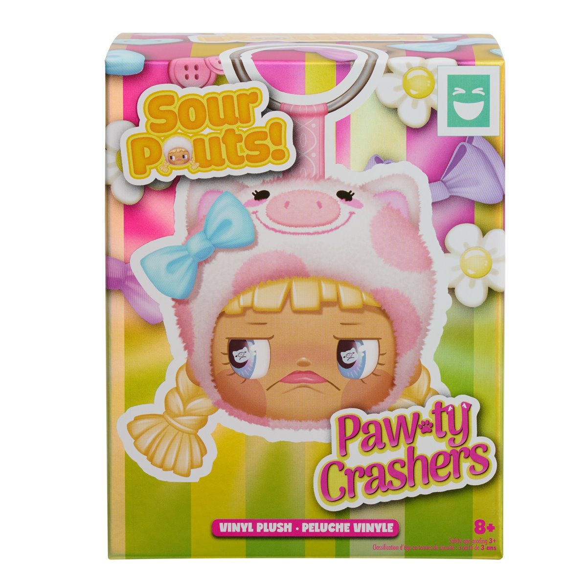 Sour Pouts Trend Collectible Clip-On Blind-Box Plush Case of 8
