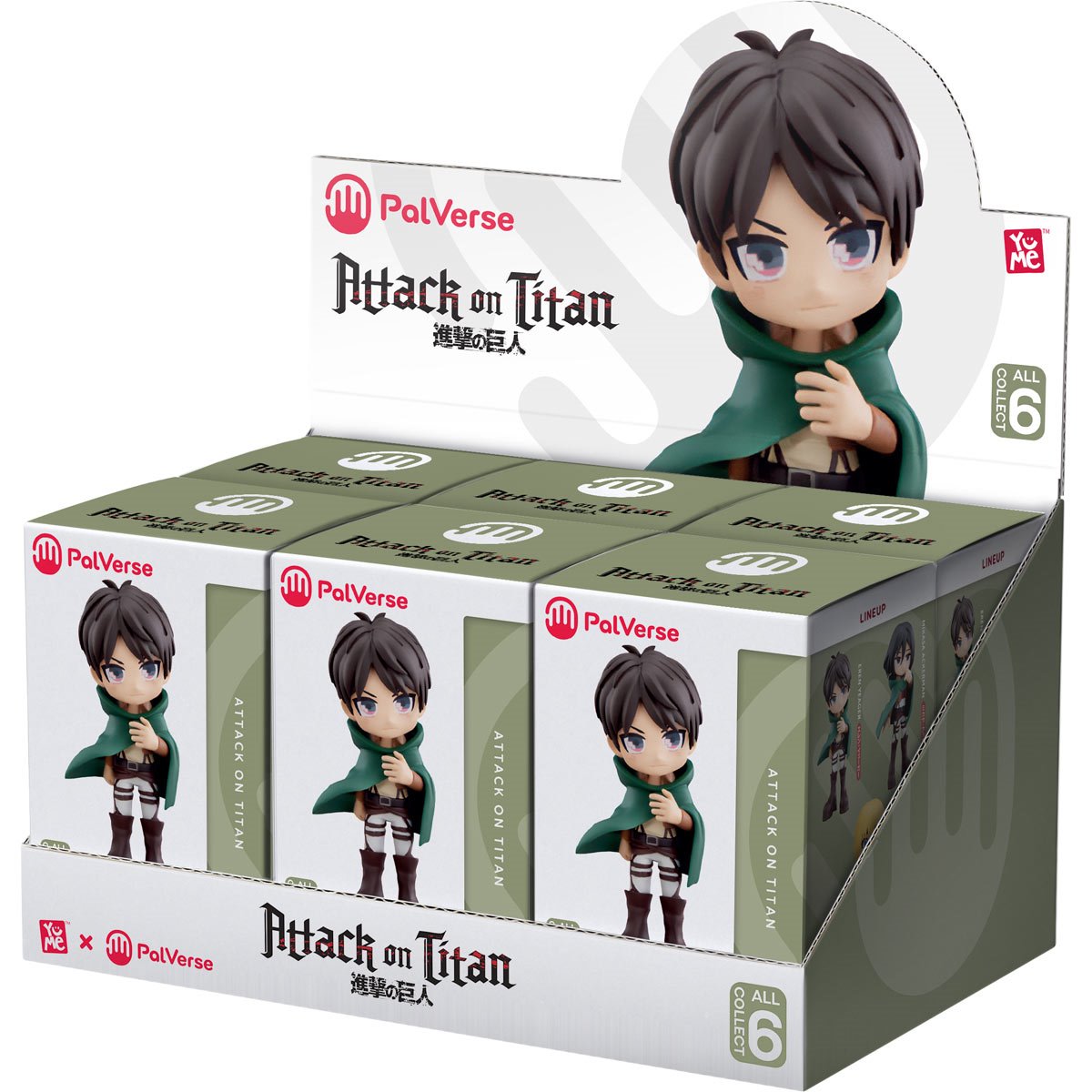 Attack on Titan PalVerse Anime Blind-Box Mini-Figure Case of 6