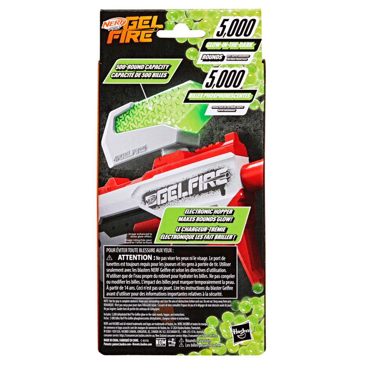 Nerf Pro Gelfire Nightfall Hopper & 5000 Glow in the Dark Dehydrated ...