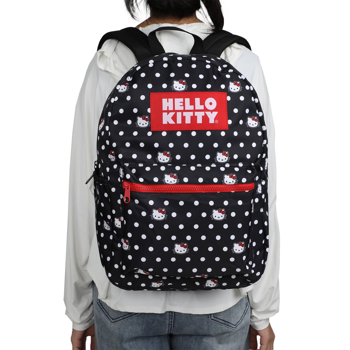 Sanrio Hello Kitty Polka Dot All Over Print Travel Backpack