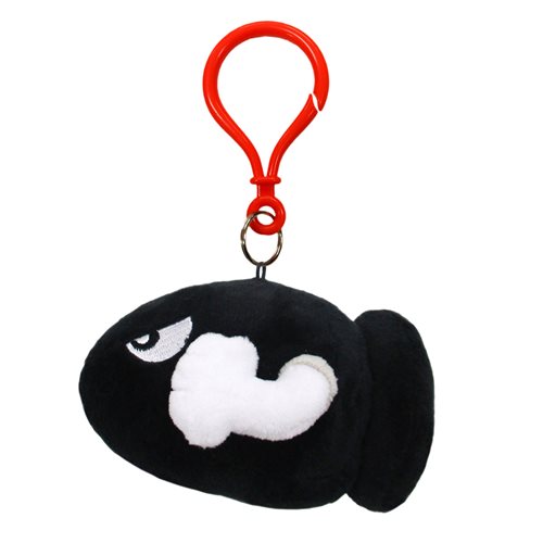 Super Mario Bros. Bullet Bill 4-Inch Plush Dangler Key Chain