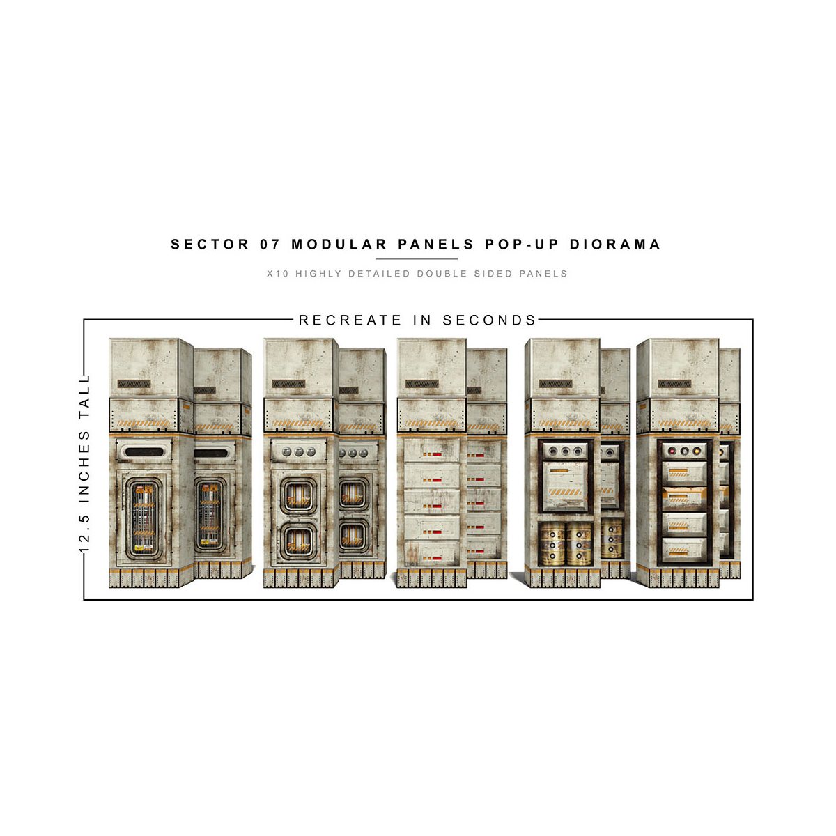 Sector 07 Modular Panels Pop-Up 1:12 Scale Diorama