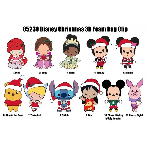 Disney Christmas Figural Key Chain Random 6-Pack
