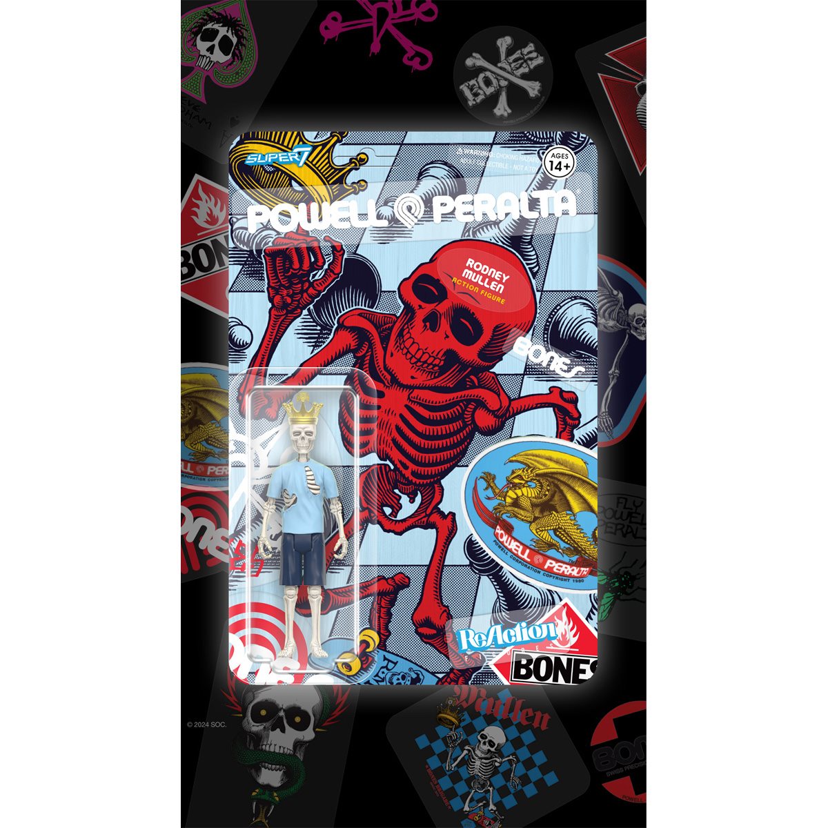 Powell-Peralta Rodney Mullen (Animal Chin) 3 3/4-Inch ReAction Figure