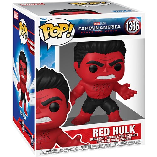Captain America: Brave New World Red Hulk Super 6-Inch Funko Pop! Vinyl ...