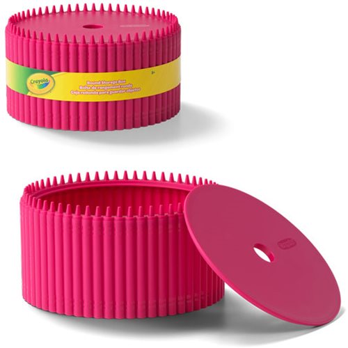 Crayola Razzmatazz Round Storage Box - Entertainment Earth