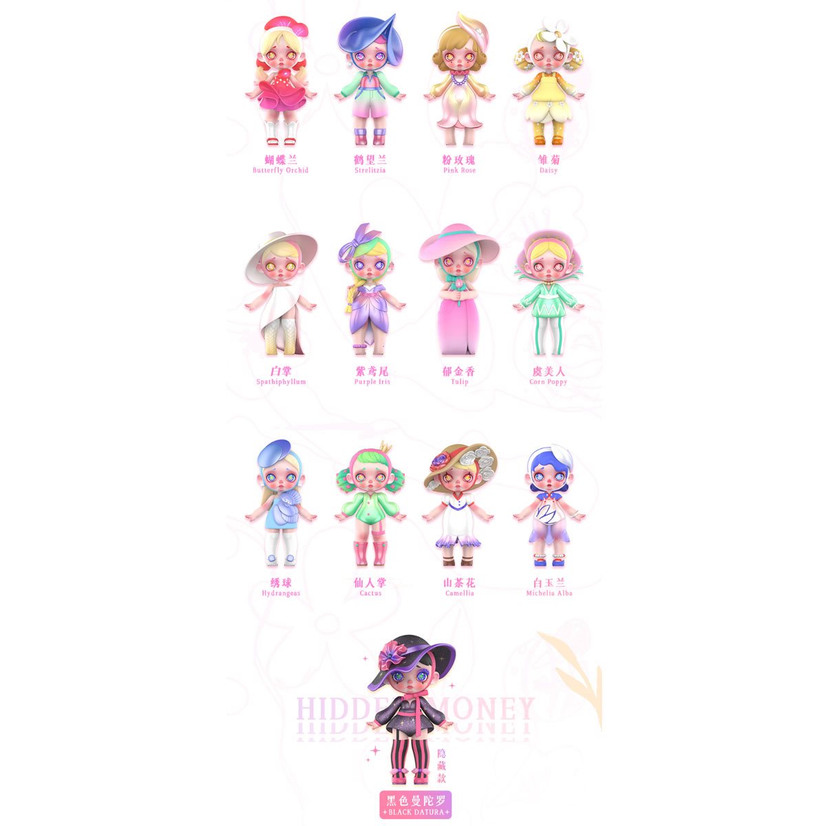 Laura Floral Fashion Series Blind Box Vinyl Figure Case of 12