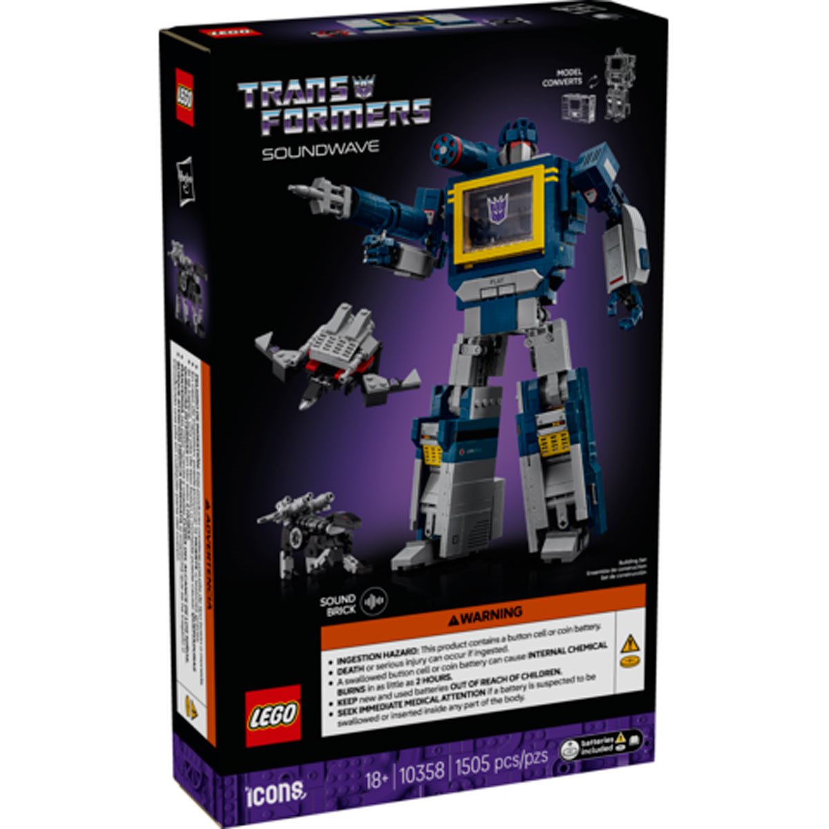 LEGO Icons 10358 Transformers Soundwave - Entertainment Earth