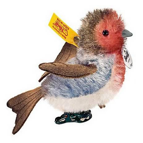 Pieps Robin Grey/Red Plush Bird - Entertainment Earth