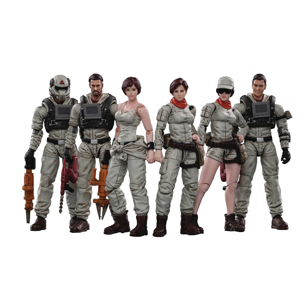 Joy Toy Mech Maintenance Team A 1:18 Scale Action Figure 6-Pack