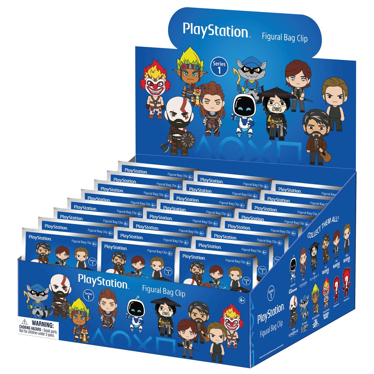 PlayStation Series 1 3D Foam Bag Clip Display Case of 24