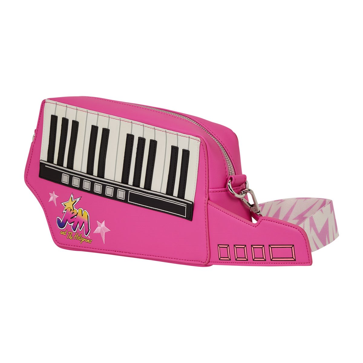 Jem and the Holograms Figural Keytar Glow-in-the-Dark Crossbody Bag