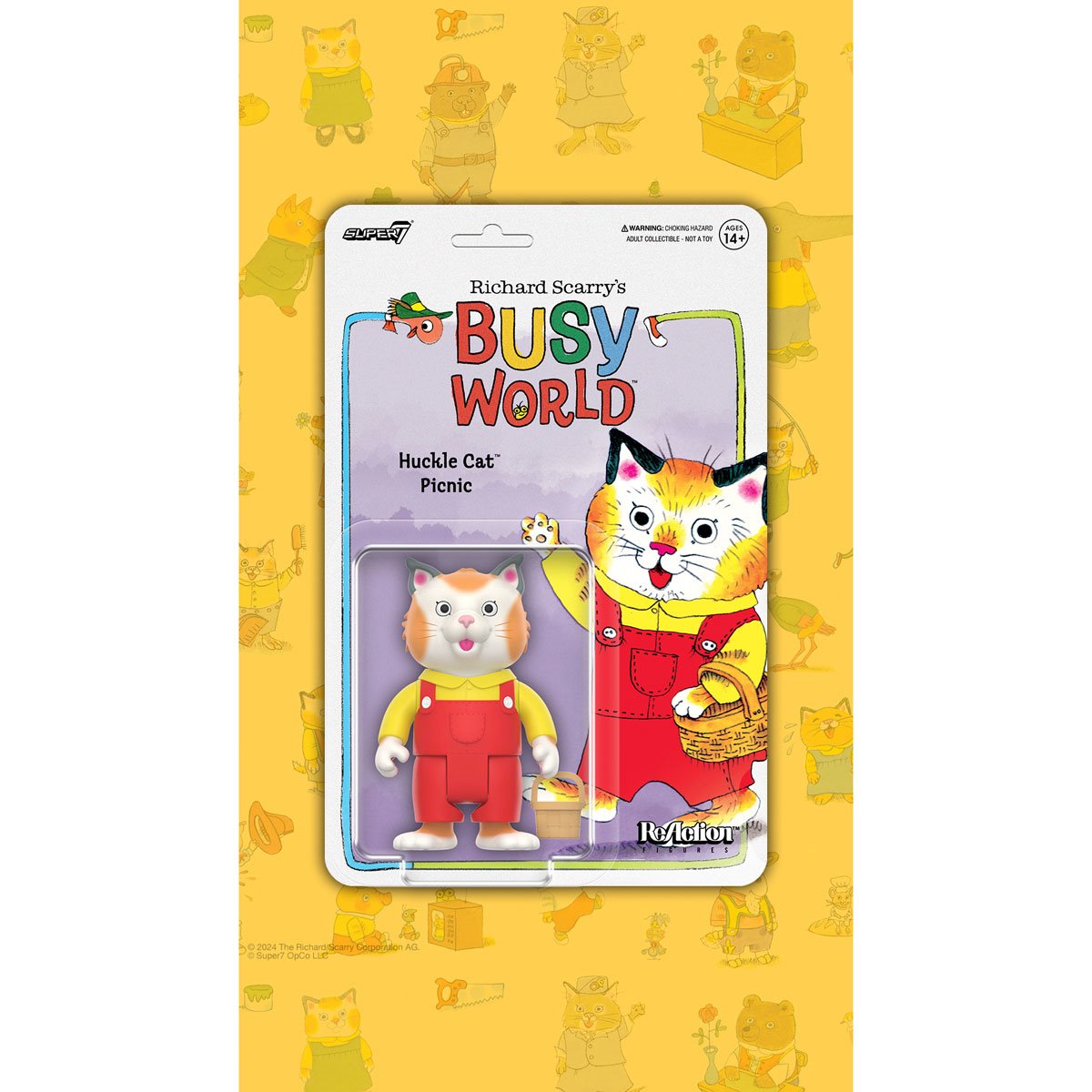 Richard Scarry Huckle Cat (Overalls) 3 3/4-Inch ReAction Figure