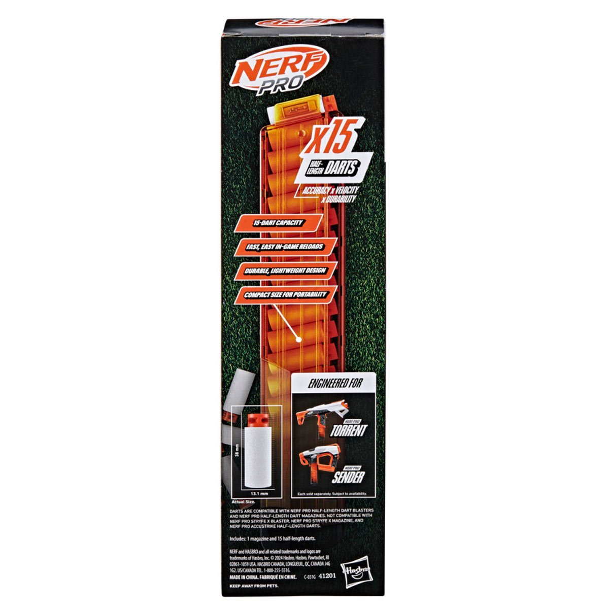 Nerf Pro Magazine Half-Length Magazine and 15 Pro Half-Length Darts