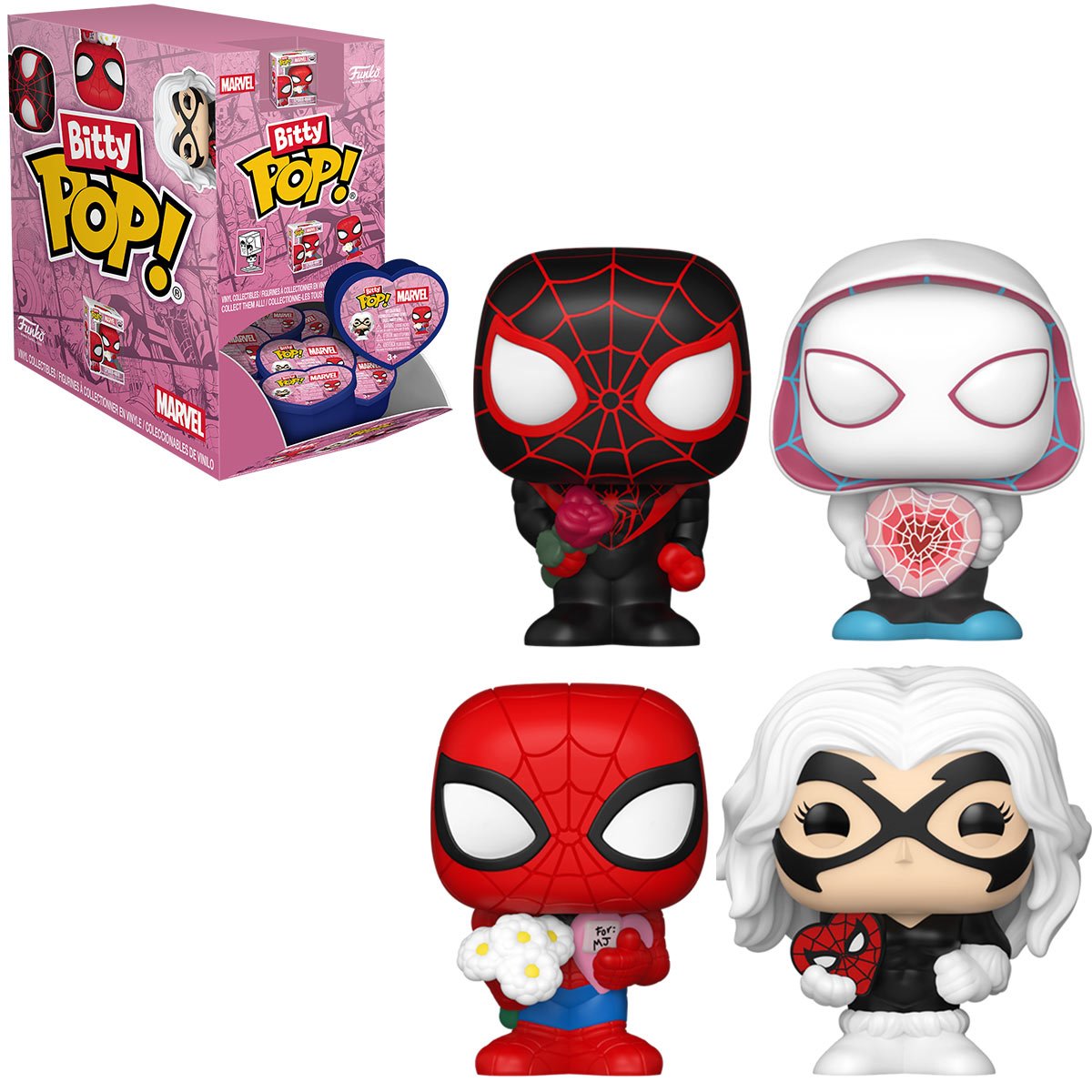 Spider-Man Valentines Funko Bitty Pop! Mini-Figure Singles - Random 6-Pack