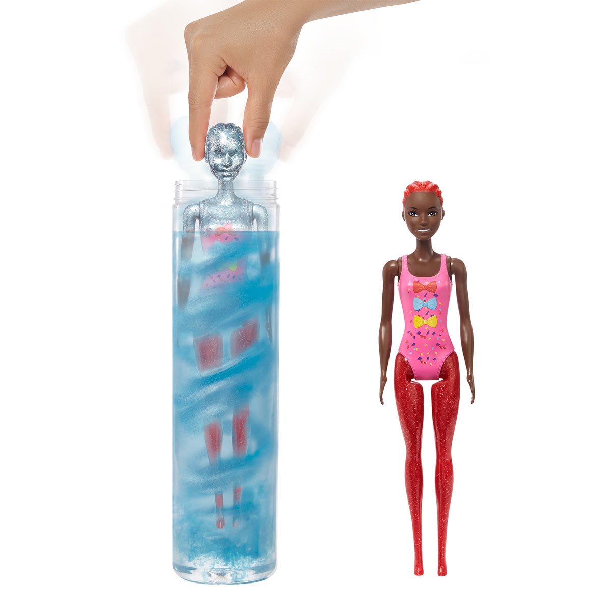Barbie Color Reveal Glitter! Blue Hair Swaps Doll