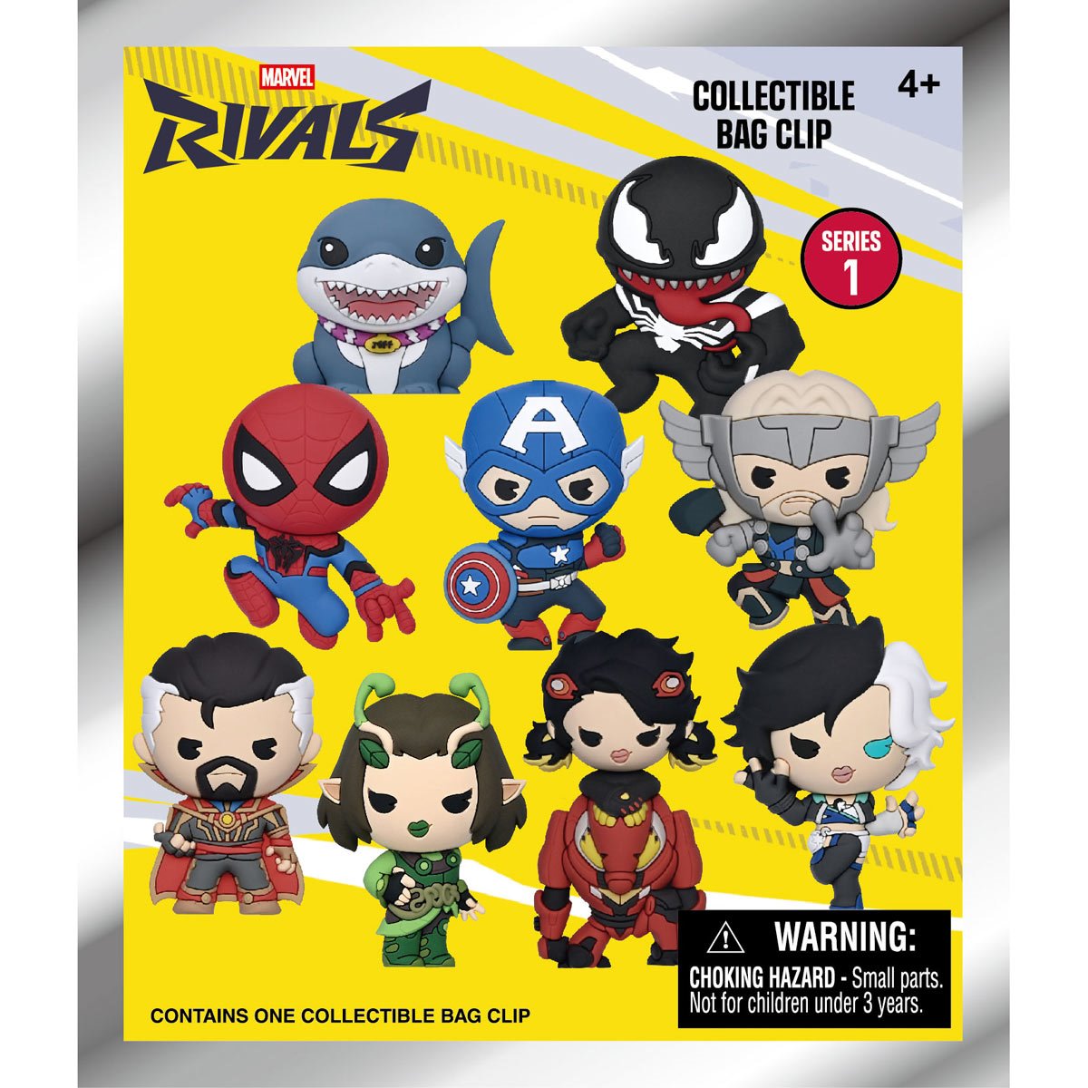 Marvel Rivals 3D Foam Bag Clip Random 6-Pack