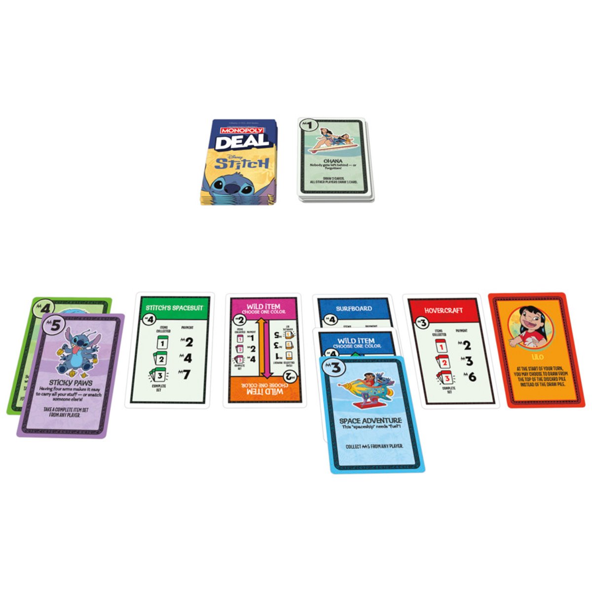 Stitch Monopoly Deal Disney Edition Card Game