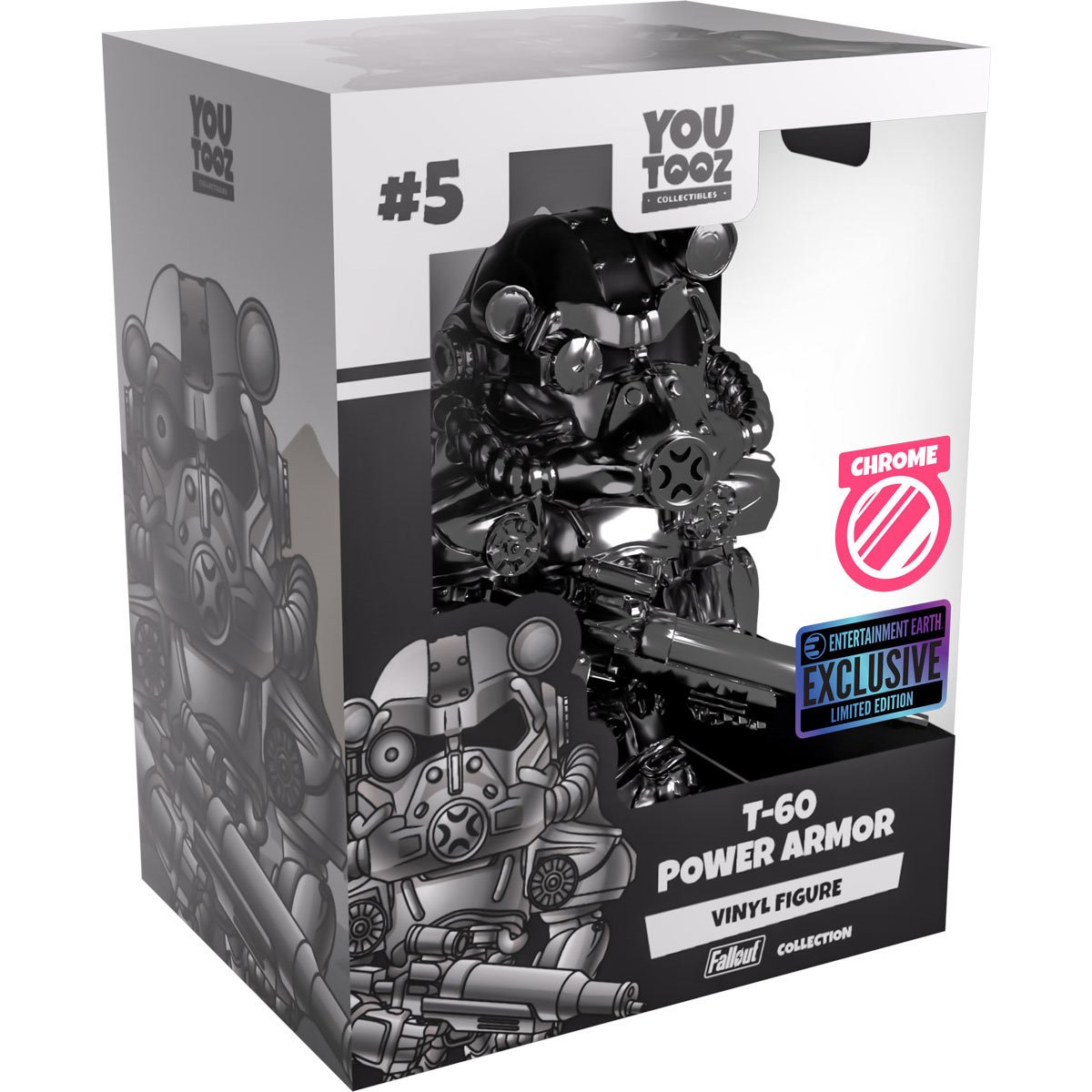 Fallout Collection T-60 Power Armor Chrome Variant Vinyl Figure #5 ...