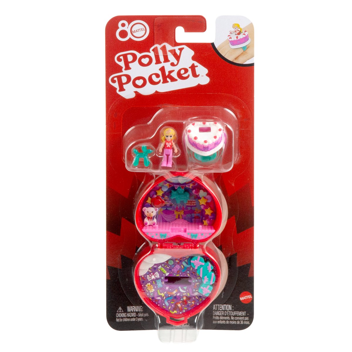 Polly Pocket Mattel 80th Ring Box Playset