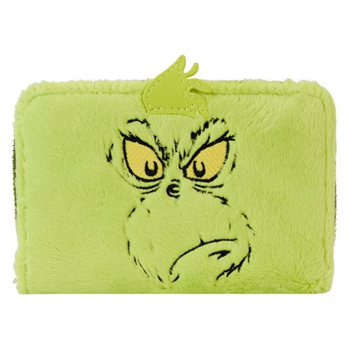 Dr. Seuss Plush Grinch Glow-in-the-Dark Cosplay Zip-Around Wallet