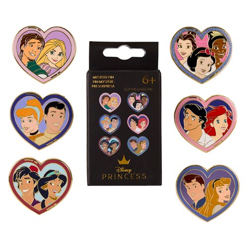 Disney Princess and Princes Mystery Box Pin Random 3-Pack