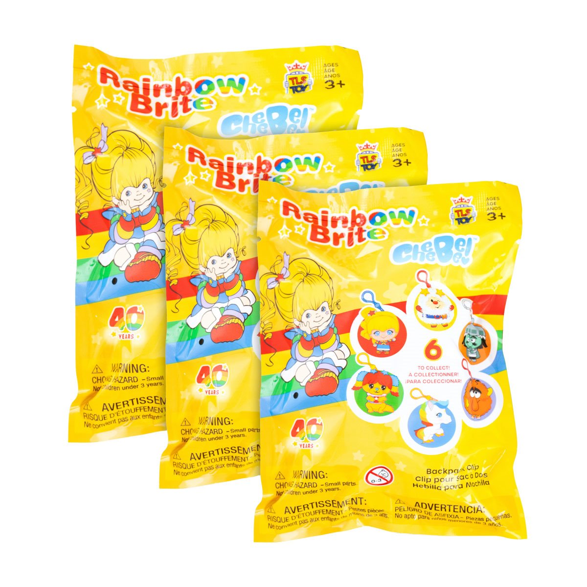 Rainbow Brite 2 1/2-Inch CheeBee Key Chain Blind Bag Random 6-Pack