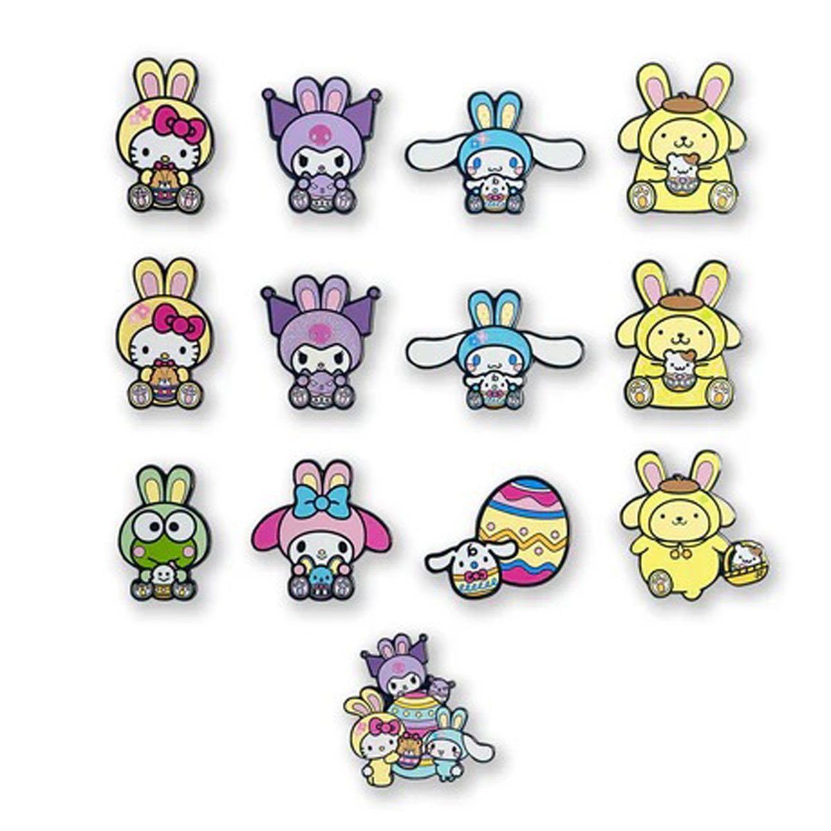 Hello Kitty and Friends Mystery Minis Series 7 Enamel Pin Display of 10