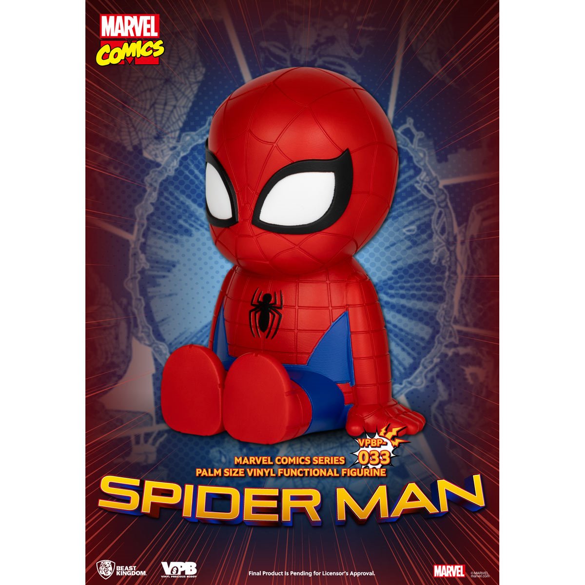 Marvel Comics Spider-Man VPBP-033 Palm Size Vinyl Functional Piggy Bank
