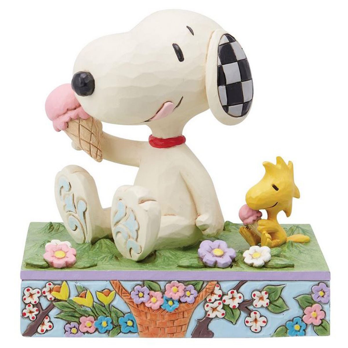 Peanuts Snoopy and Woodstock Eating Ice By Jim Shore Statue