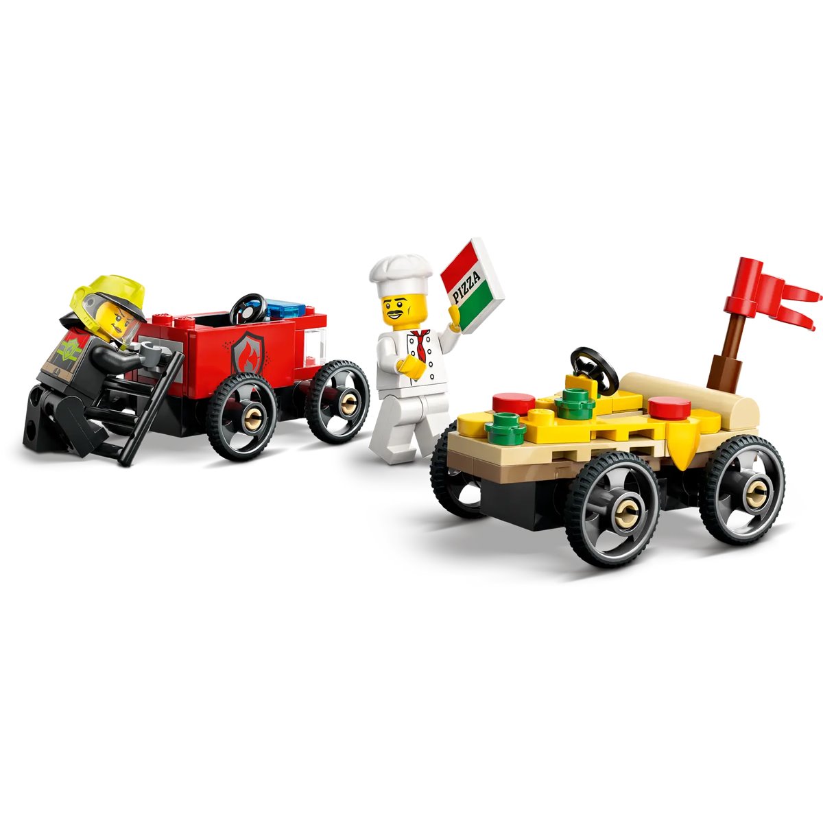 LEGO City 60458 Pizza vs. Fire Truck Race Car Pack