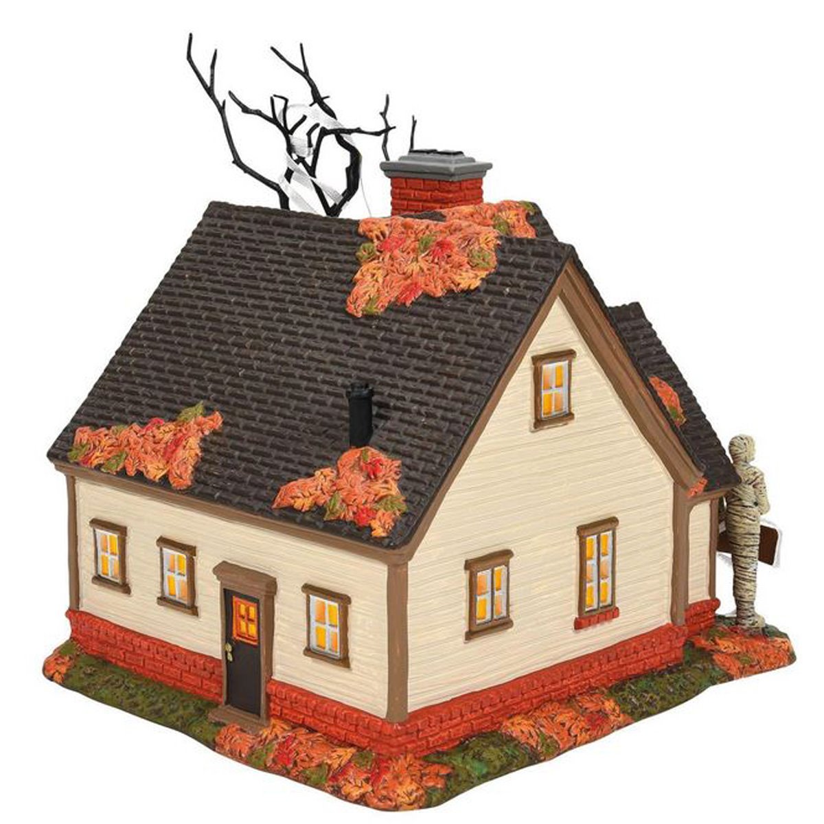 Snow Village Halloween The Mummy House Statue