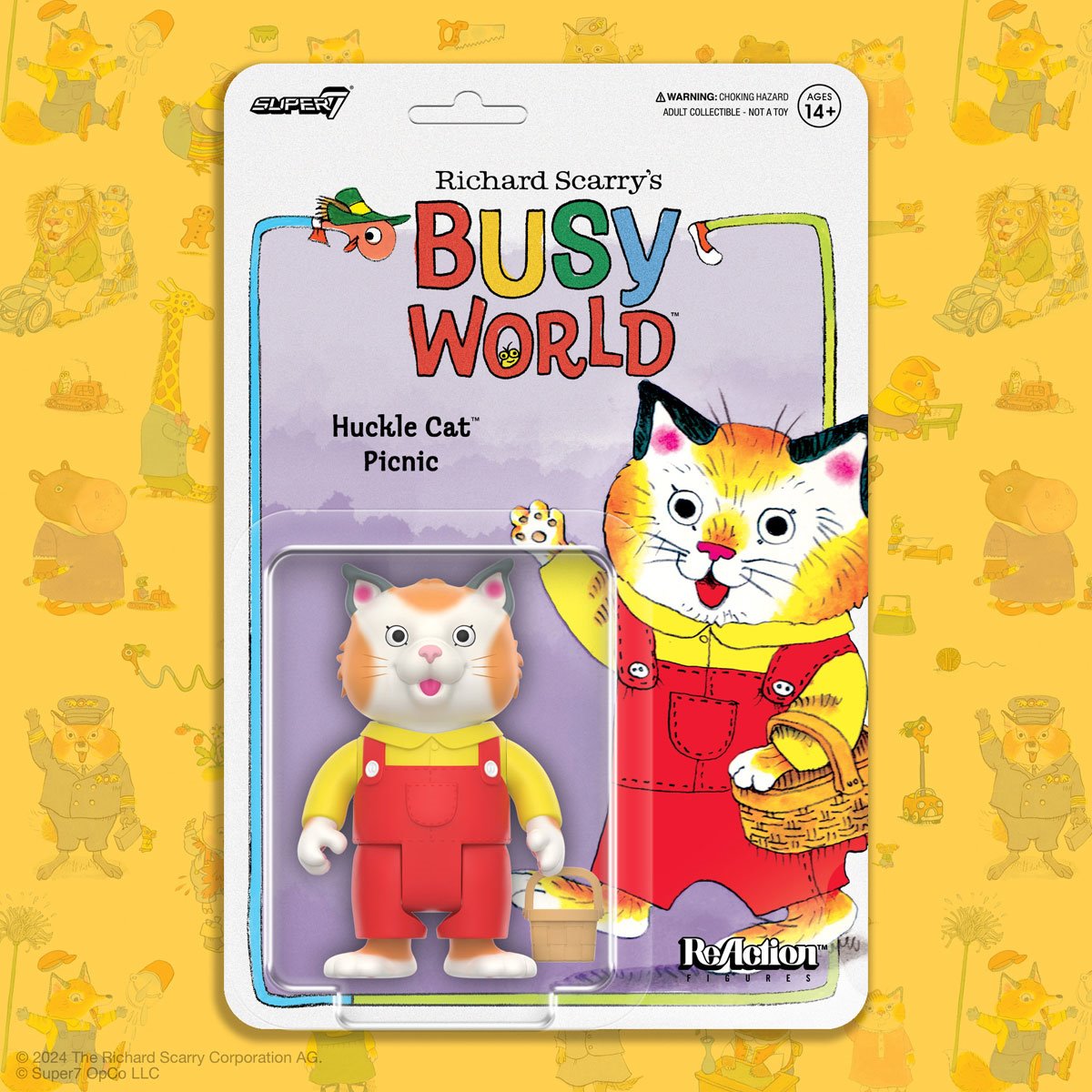 Richard Scarry Huckle Cat (Overalls) 3 3/4-Inch ReAction Figure