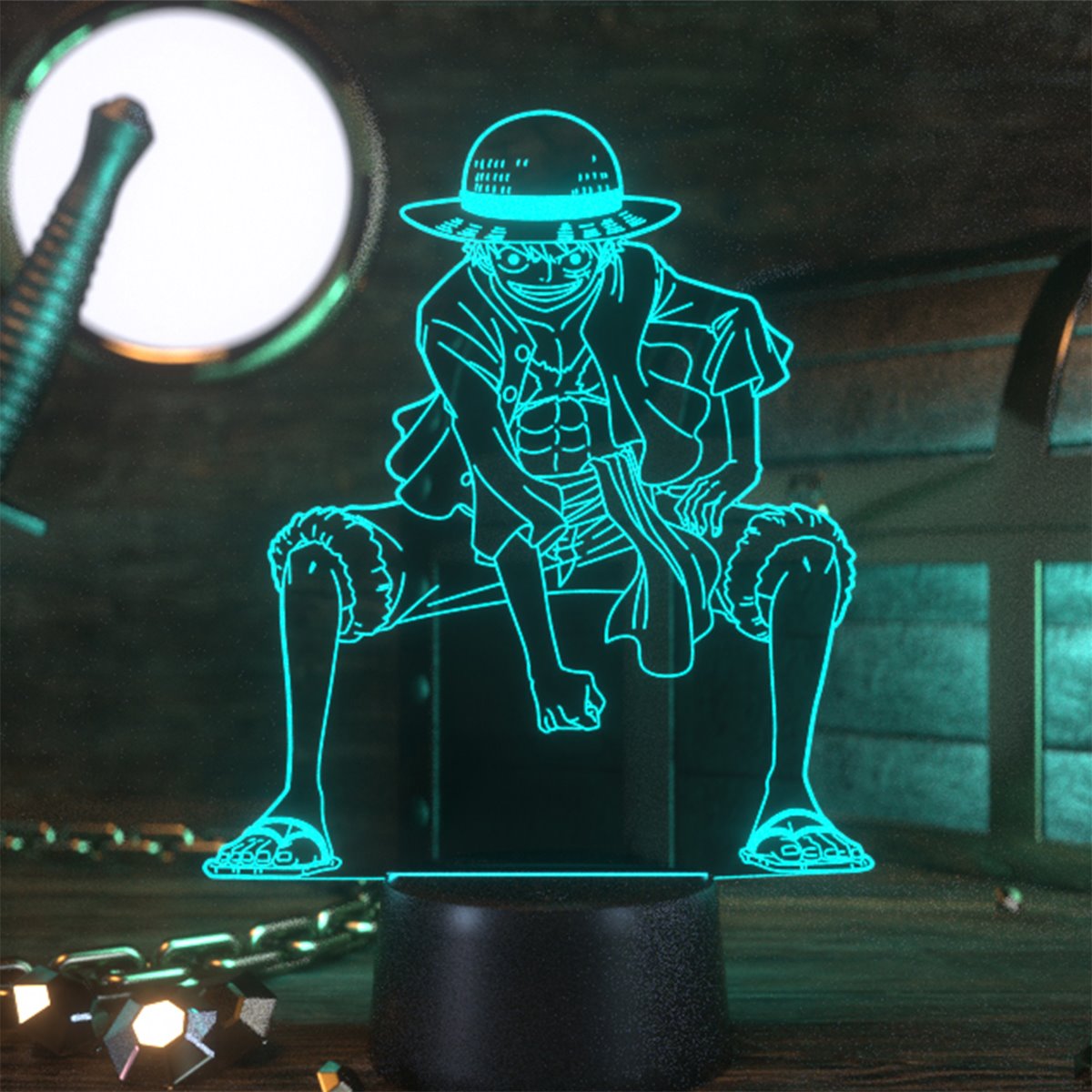 One Piece Monkey D. Luffy LED Otaku Lamp - Entertainment Earth